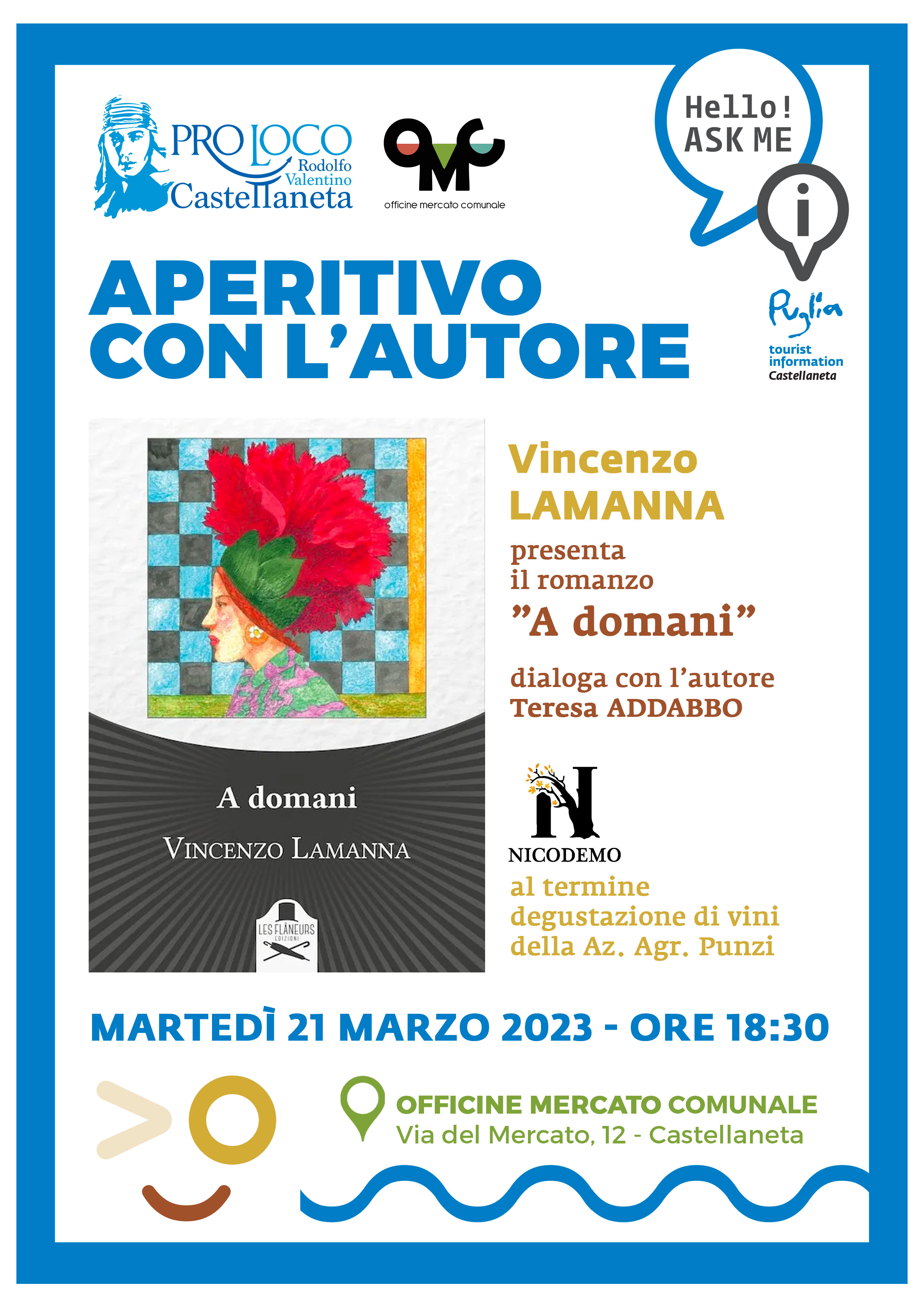 Castellaneta, arriva il ciclo di incontri letterari “Aperitivo d’Autore ...
